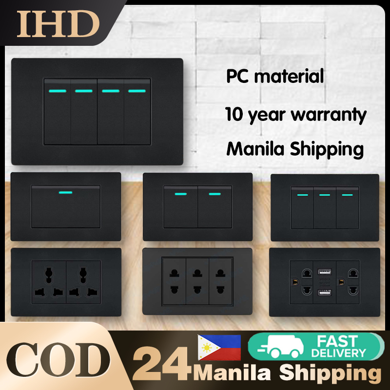 【Lifetime Warranty】FRM Wall Light Switch PC Flame Retardant Panel ...