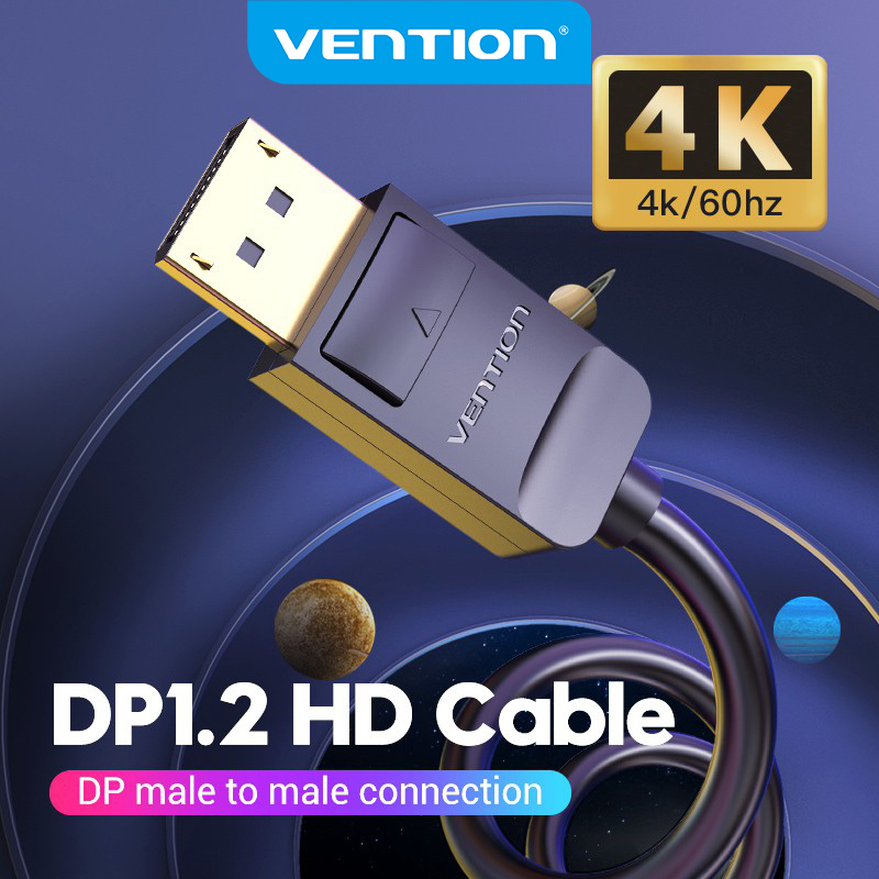 Vention Display Port Cable 4K 60Hz For Video PC Laptop TV Projector 1.2 ...