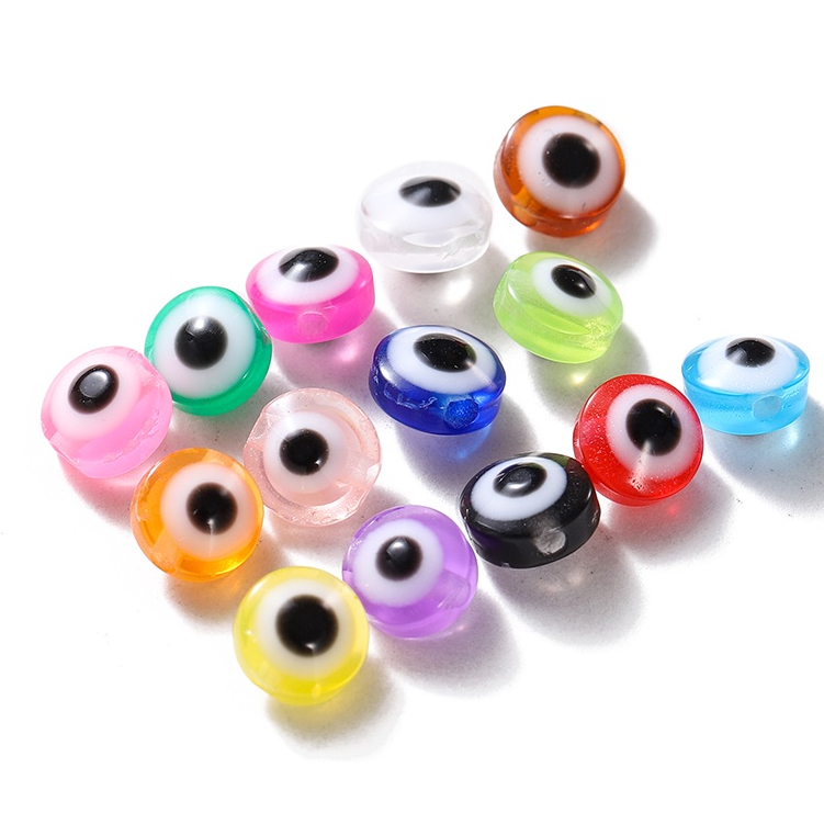 St.kunkka 50Pcs/lot 6mm tapered evil eye resin eyeballs for DIY jewelry ...
