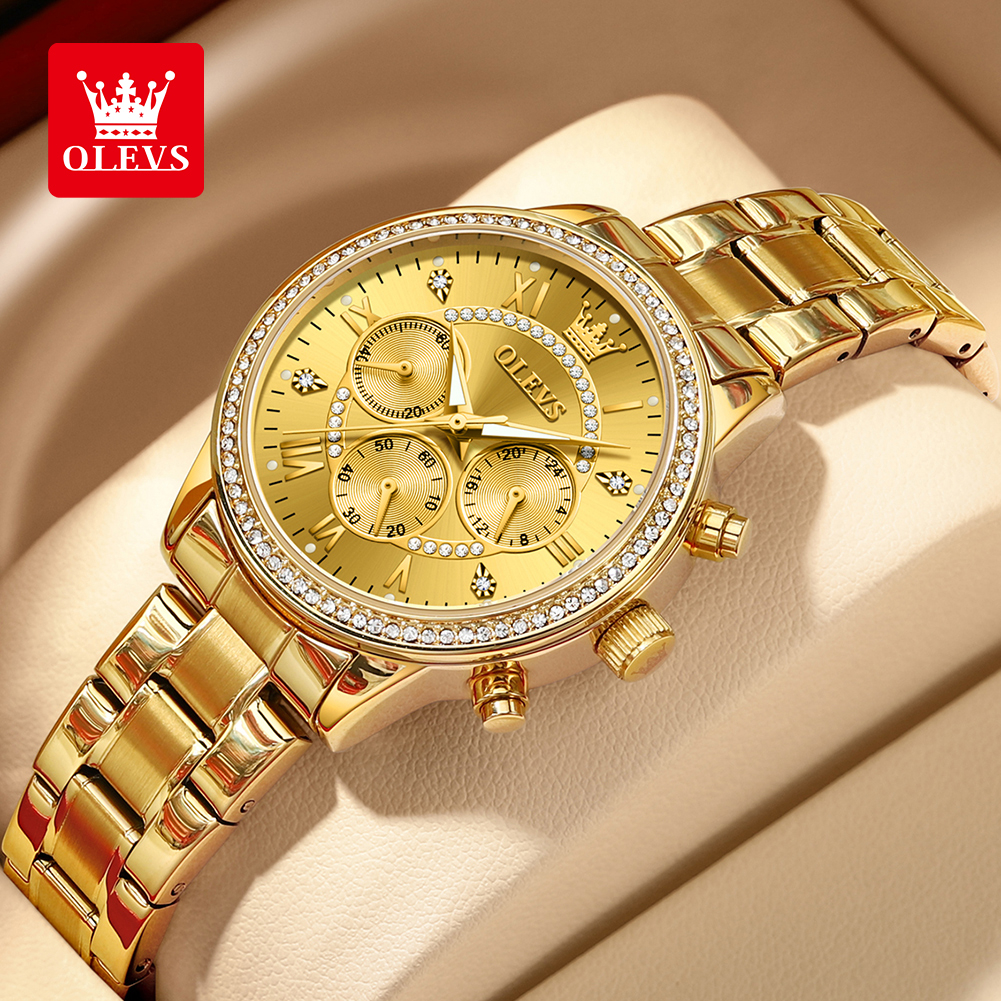 OLEVS Watch For Woman Elegant Original Waterproof With Box Stainless ...