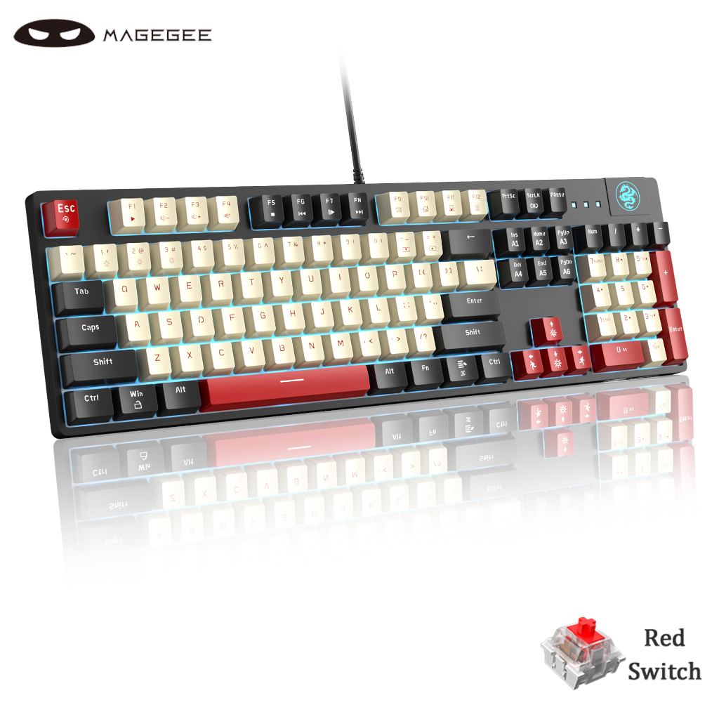 MageGee MK-Armor Wired mechanical keyboard Detachable Keycap 104 Key ...