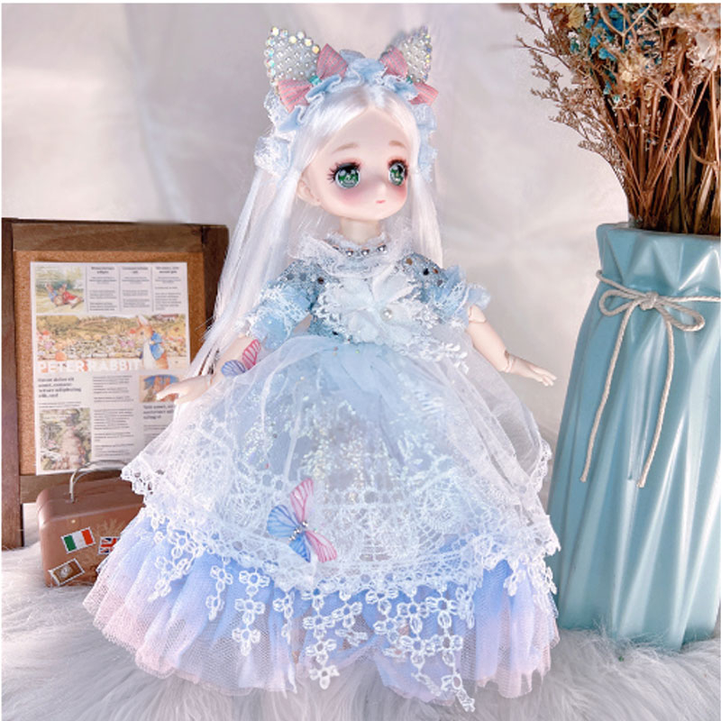 30cm Doll Two-dimensional Girl Cartoon Face 6 Points BJD Children's Toy ...