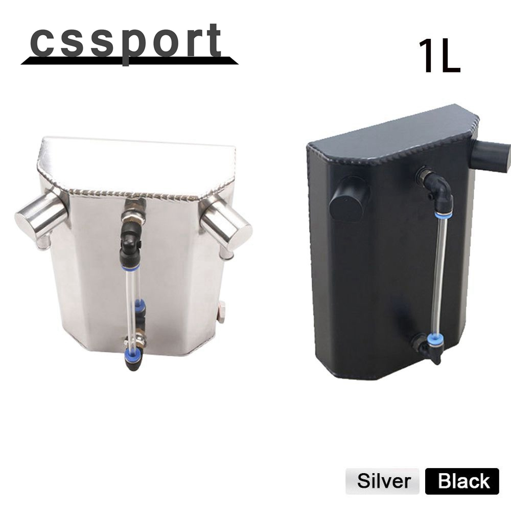Universal 1L Auto Engine Oil Catch Tank Fuel Gas Breather Tank Bottle ...