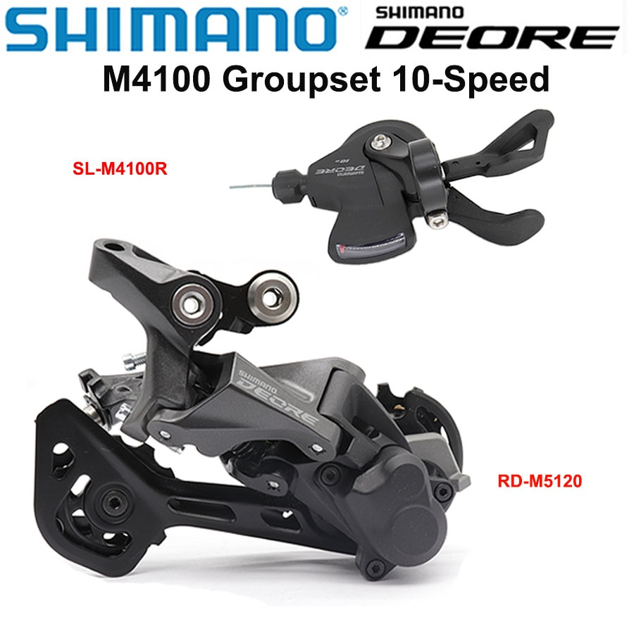 Shimano Deore M4100 1x10S MTB bike Derailleurs Groupset SL-M4100 Shifter Lever RD-M4120 M5120 ...