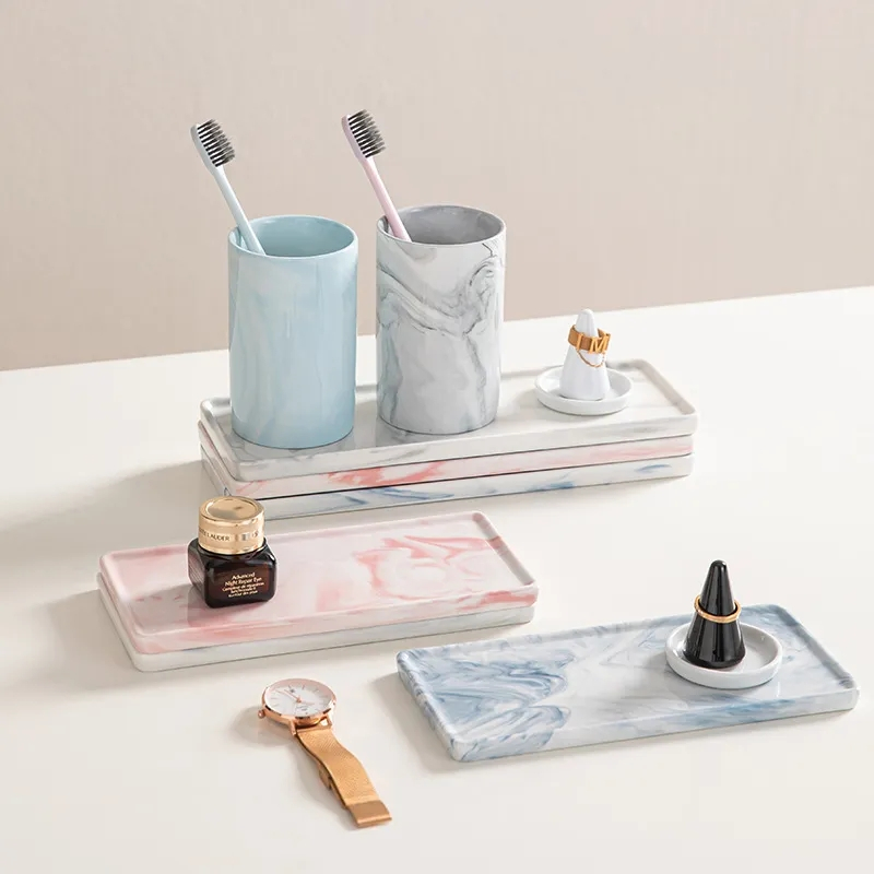 Rectangular Ceramic Tray Plate Porcelain Rectangular Plate Mouthwash ...