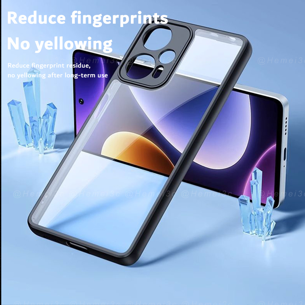For Xiaomi Poco F5 X5 Pro 5G Casing No-yellowing Transparent Hard ...