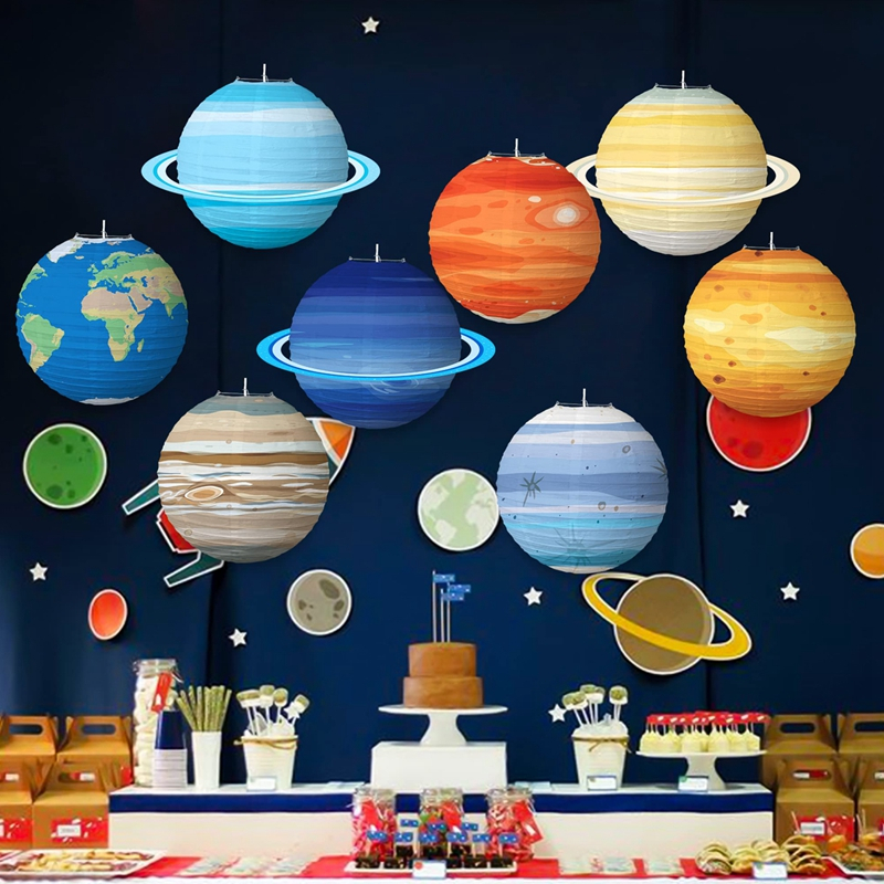 30CM Planet Paper Lanterns Solar System Planets Lantern for Kids Mid ...