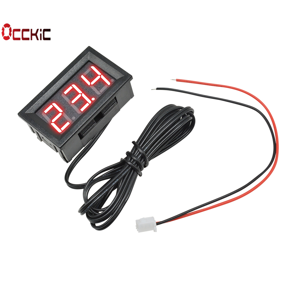 Occkic Temperature Dual LED Display Digital Thermometer Thermograph ...