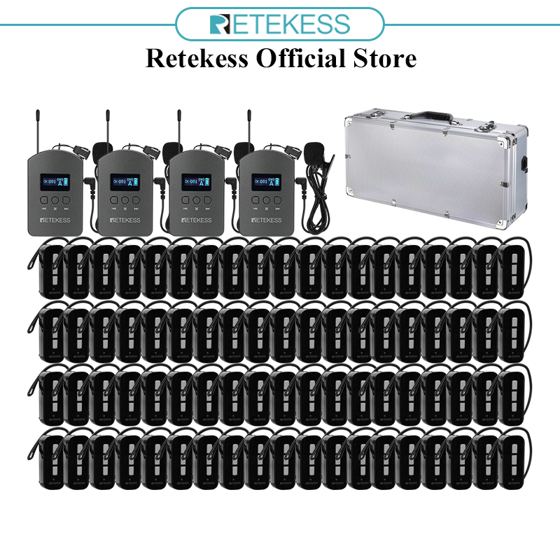 Retekess Wireless Microphone System Receivers and Charging Case TT112 ...