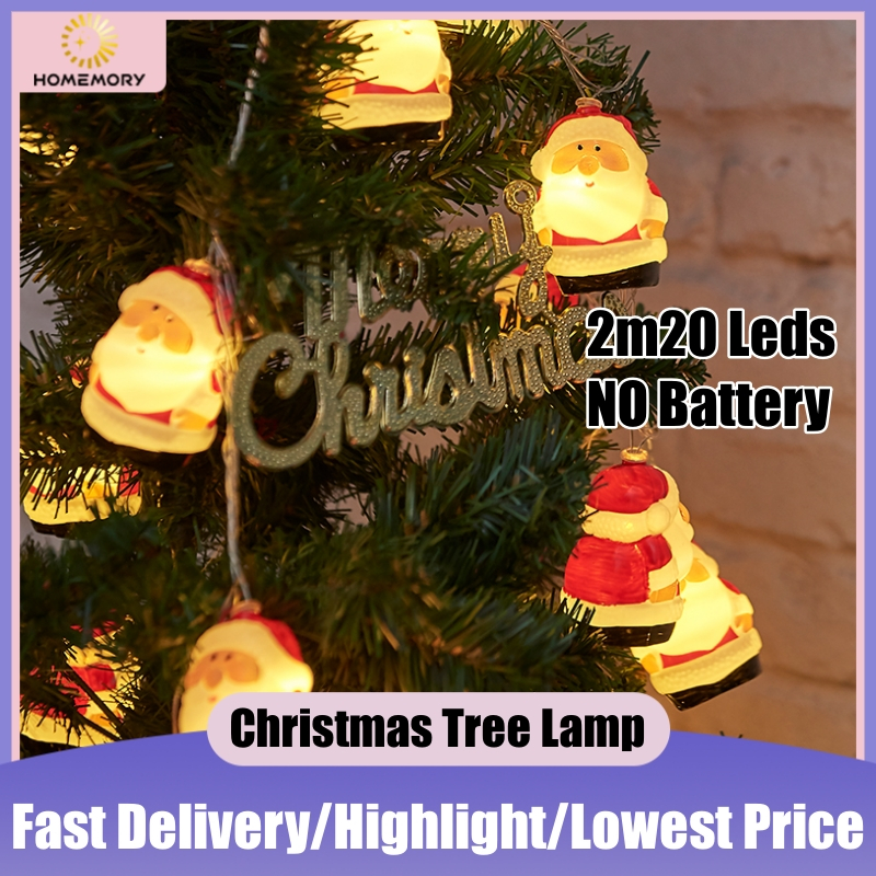 Homemory Christmas Light Santa Claus Doll Lights 2m20leds Are Used To ...
