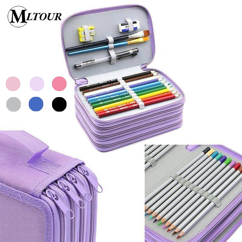4 Layer Color Pencil Case Waterproof Pen Bag With 72 Slots Color Large ...