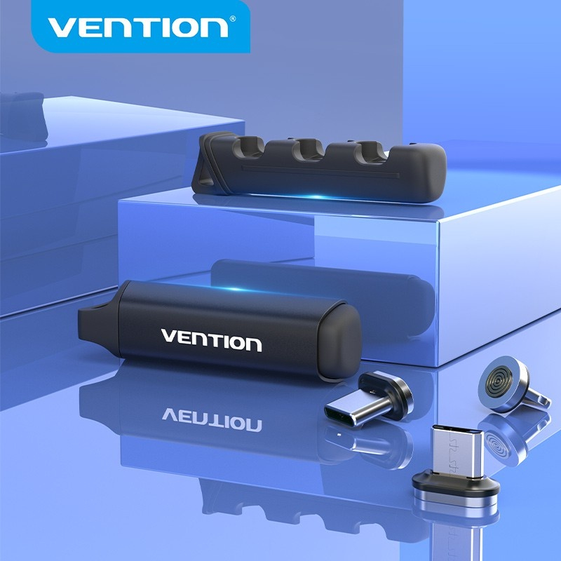 Vention Magnetic Cable Plug Case Portable Storage Box for Micro B Type ...