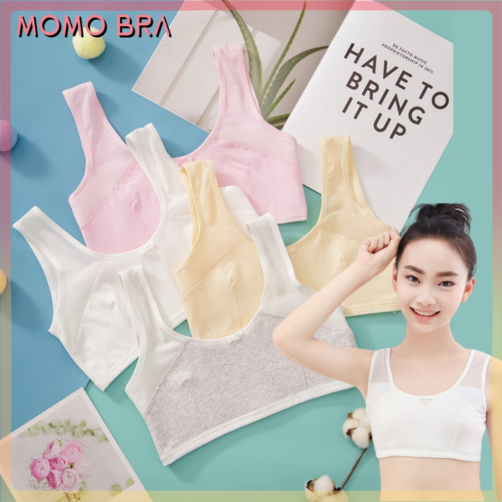 MOMO 9-16Yrs Anti Peeping Girls Bras Teenager Bra Kids Cotton Bra Baby ...