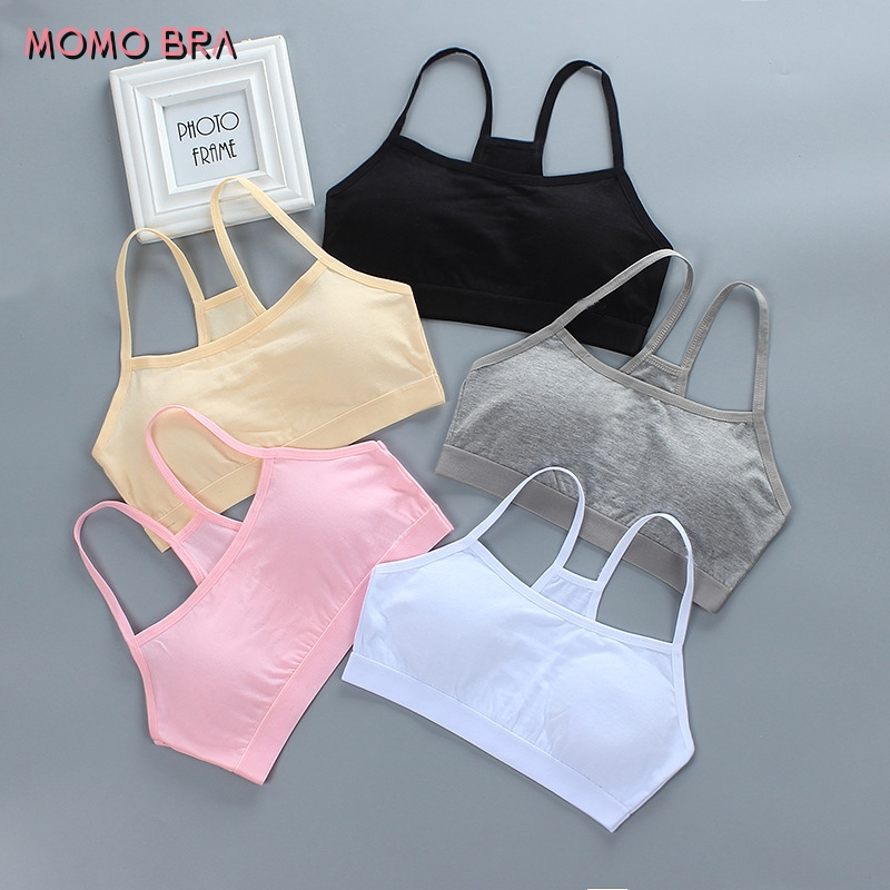 MOMO 8-16Yrs Kids Sports Bra Baby Bra Soft Cotton Girls Training Bra ...