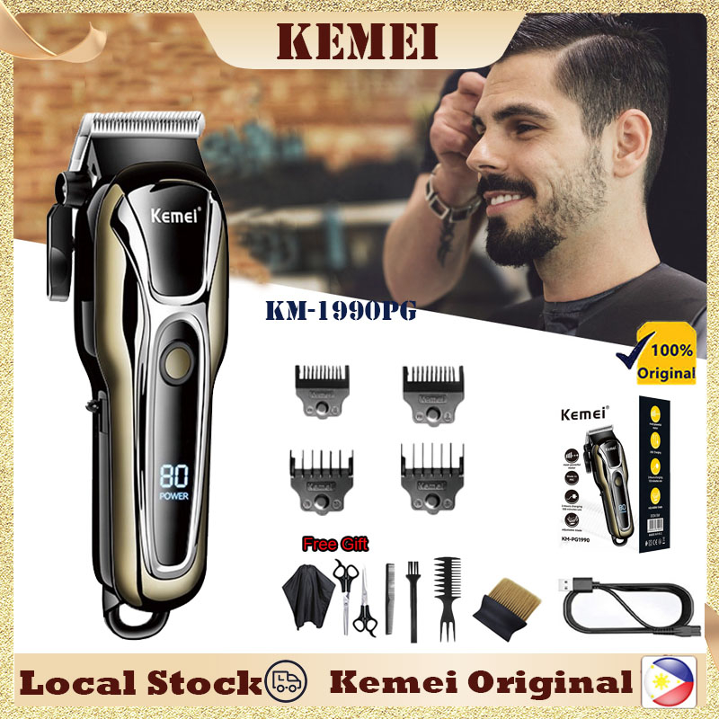 Kemei Electric Hair Clipper Rechargeable 100-240V Hair Trimmer Hair ...