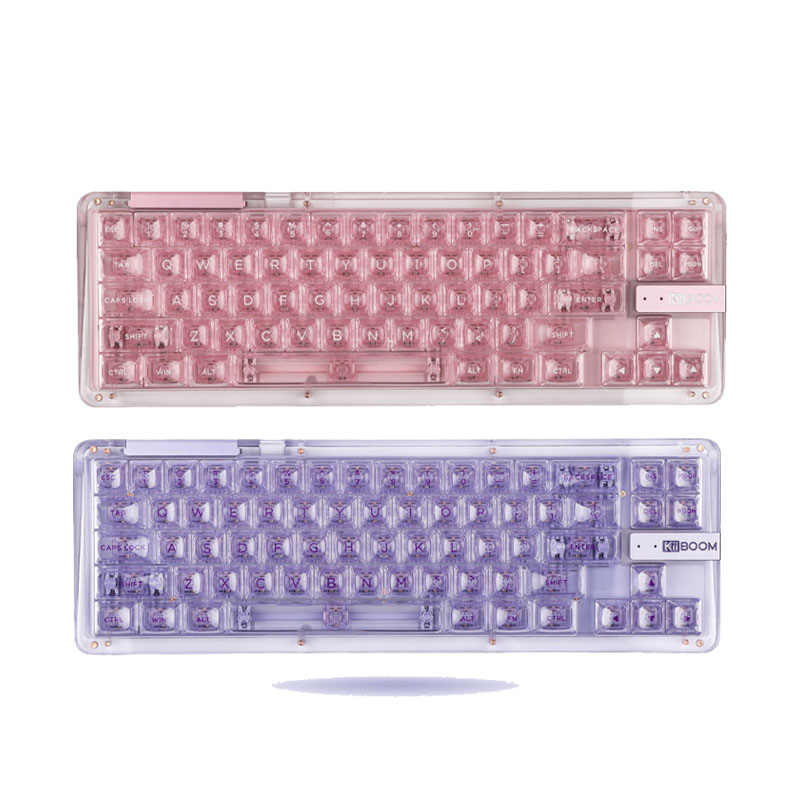 KIIBOOM Phantom 68 Transparent mechanical keyboard three mode wireless ...