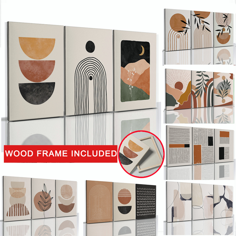 （With Frame）1 set 3pcs Canvas Wall Art wall Frame Big Frame Wall Art ...