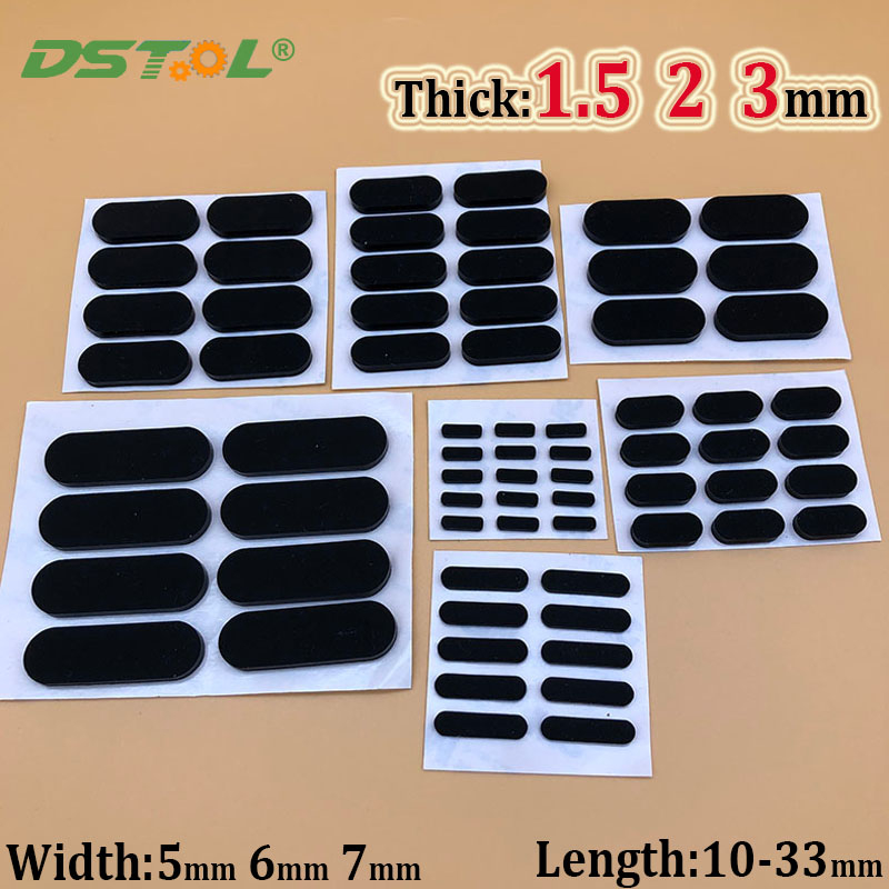 10Pcs Self Adhesive Shockproof Rubber Feet Pad Silicone Rubber Oval Mat ...