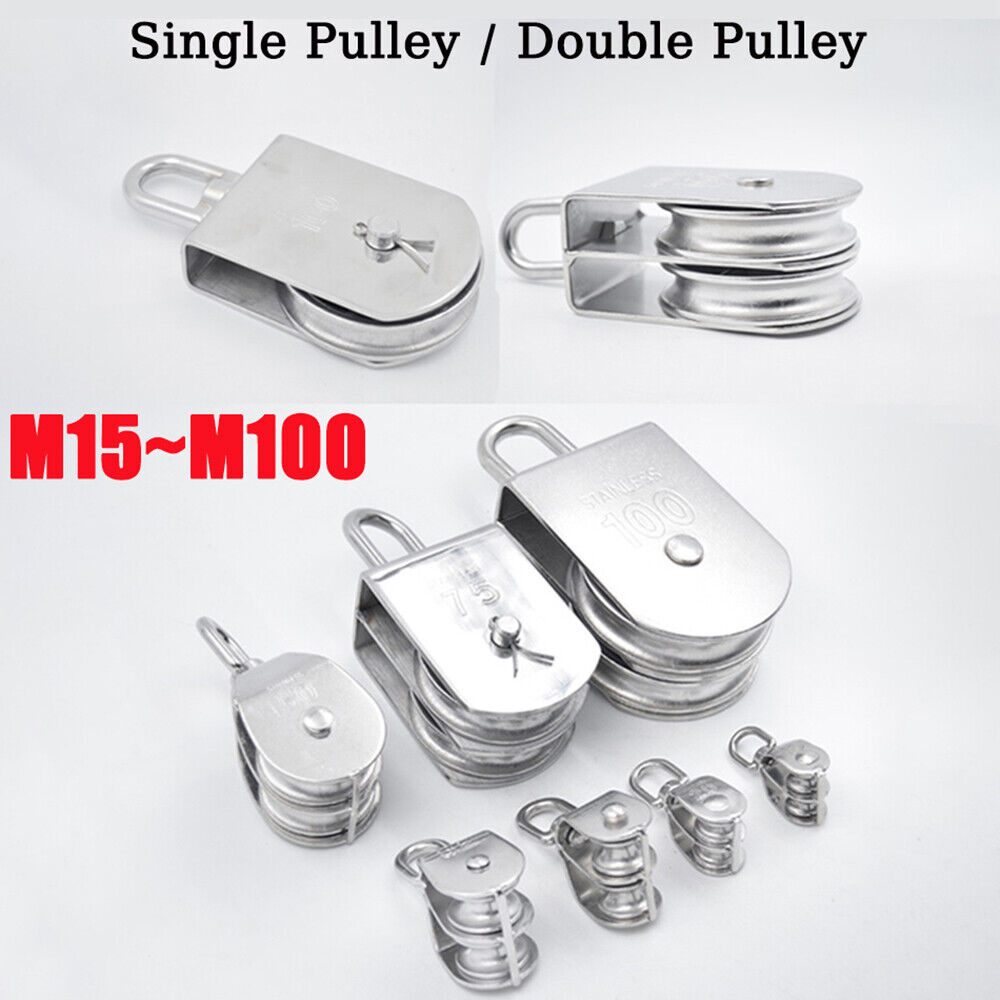 M15 ~ M100 Stainless Steel Heavy Duty Single Pulley Single / Double ... M15 ~ M100 Stainless Steel Heavy Duty Single Pulley Single / Double ...