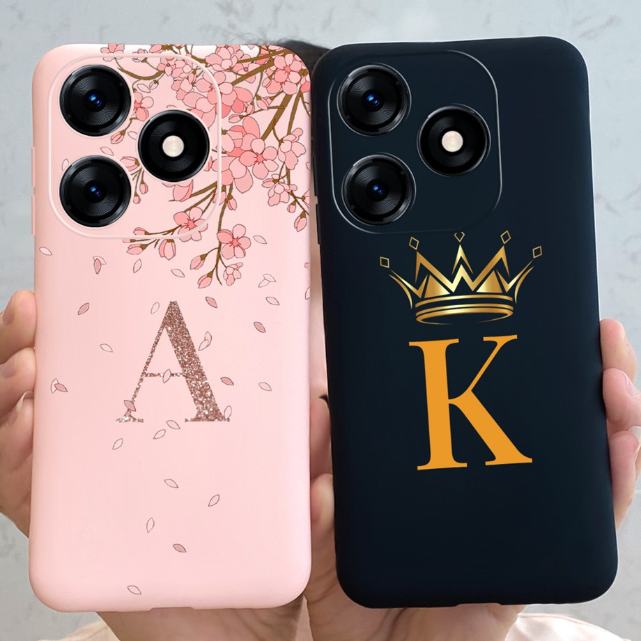 Tecno Spark 10 Spark 10C Case New 2023 Crown Flower Letter Soft ...