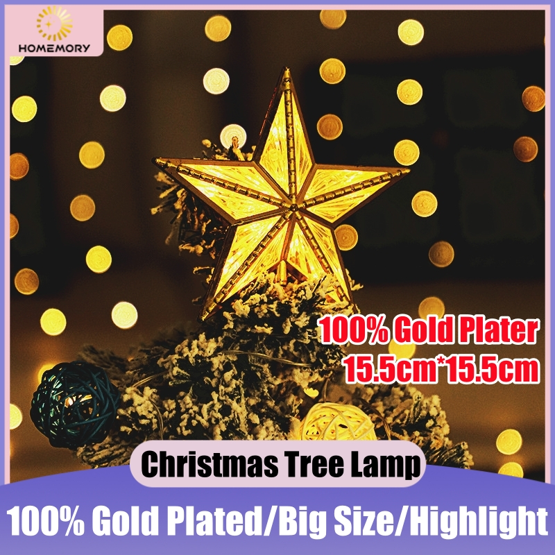 Homemory Star Lamp 100% Gold Plated LED Five-pointed Star Christmas ...