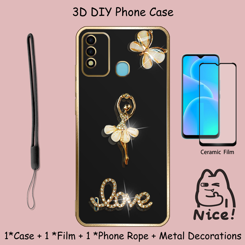 Fashion 3D For Itel P37 Vision 2S P651L/P651W Case with Ceramic Film ...