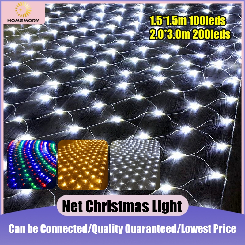 Homemory Bright Net Christmas Lights, Connectable Waterproof String ...