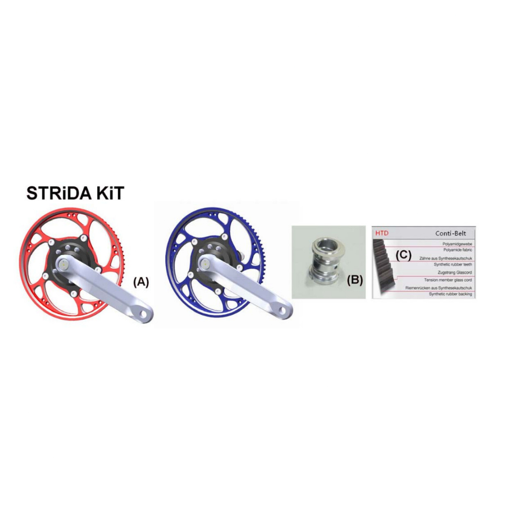 Strida ATS-Speed Drive Crankset Upgrade Kit / Heel kick shift 2 speed ...