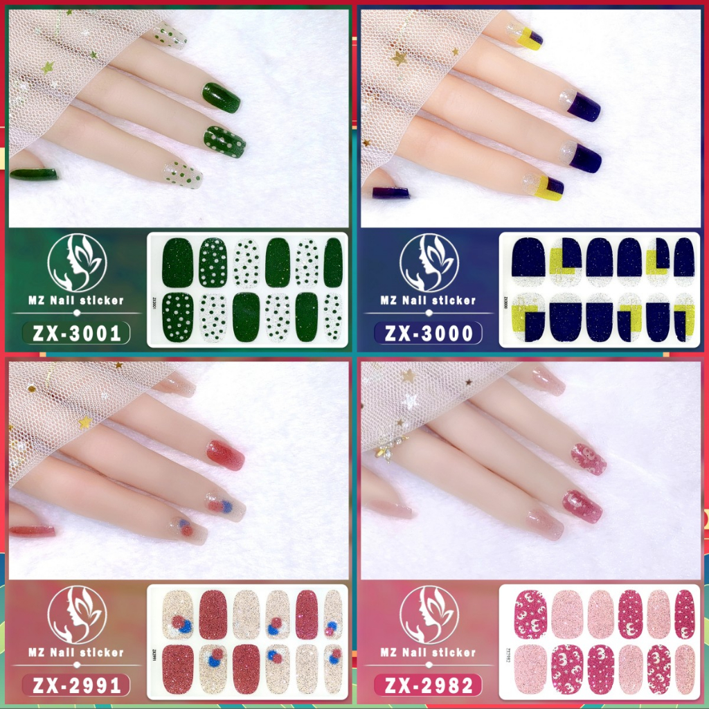 12pcs/set Cute Nail Sticker Cartoon Fashion Tearable and Durable DIY ...