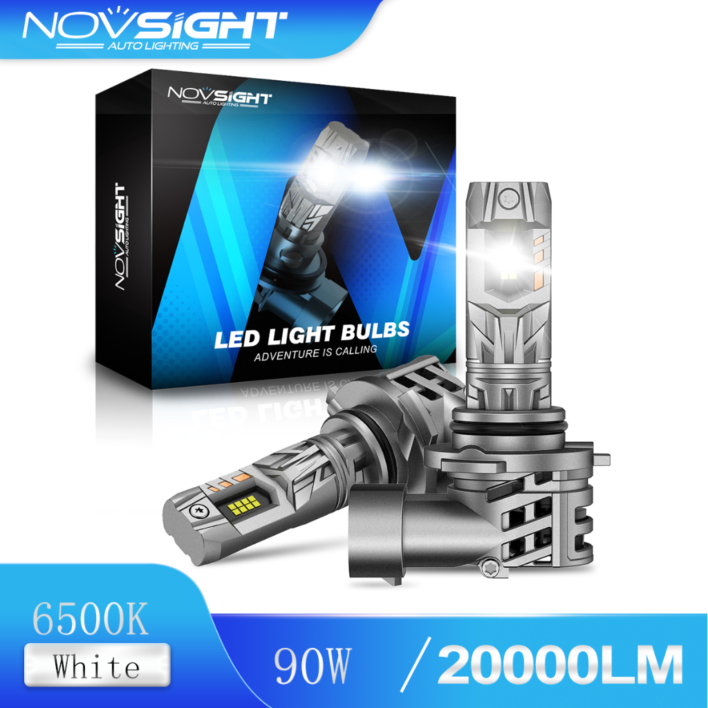 Novsight N63 9006 Hb4 Car Led Headlight 90W 6500K 20000LM Pair of Small ...