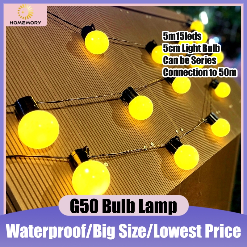 Homemory G50 Light Bulb Led Globe Bulb Fairy String Light Decoration ...
