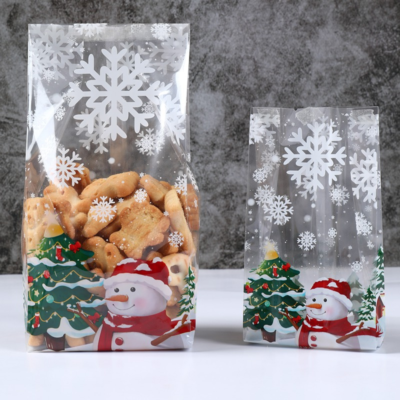 50pcs Christmas Transparent Lootbags Plastic Goodies Bags Gift Bag Kids ...