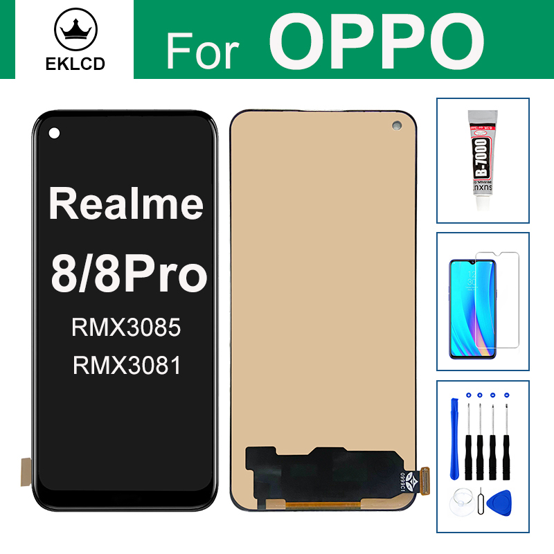 For OPPO Realme 8 4G Pro RMX3085 RMX3081 Display Touch Screen LCD Assembly With Frame ...