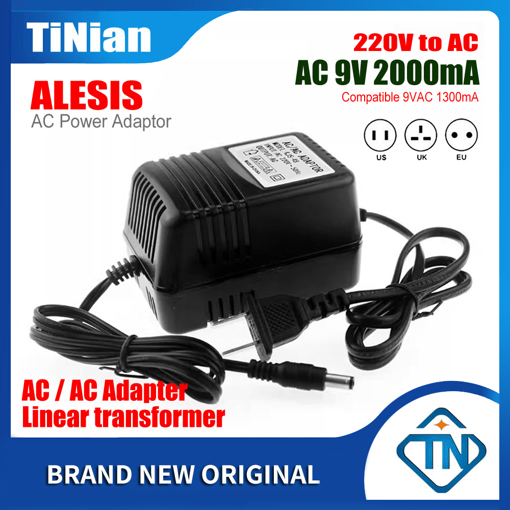 220V to AC Adaptor 9VAC 2000mA (9V 1300mA) for ALESIS Trigger I/O M ...