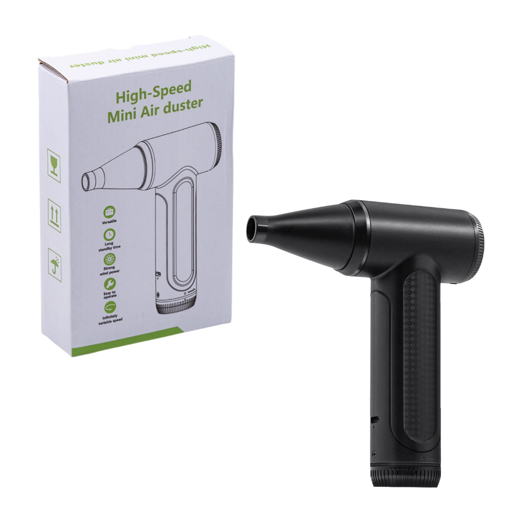 Portable Compressed Mini Air Duster with Coreless Motor-Black(N01 ...