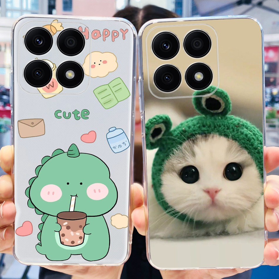 Honor X8a CRT-LX1 / X8 4G TFY-LX1 Cute Dinosaur Cat Phone Casing ...