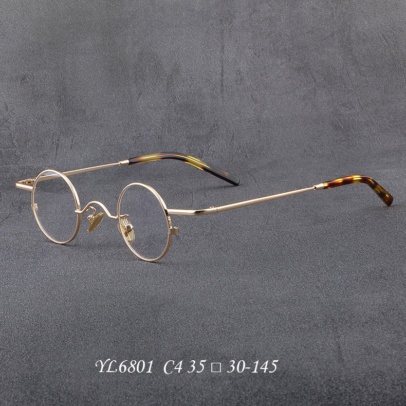 Japanese Design Vintage Glasses Frame Small Round Frame Optical Pure ...