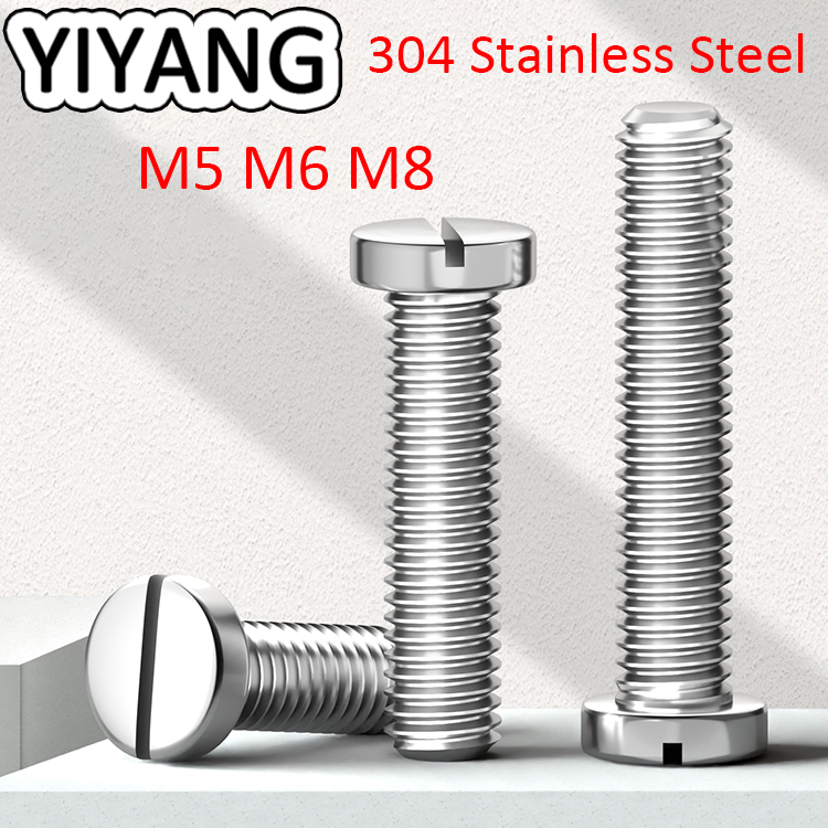 M5 M6 M8 Slotted Cheese Head Machine Screws Slot Csk Bolt - A2 304 ...
