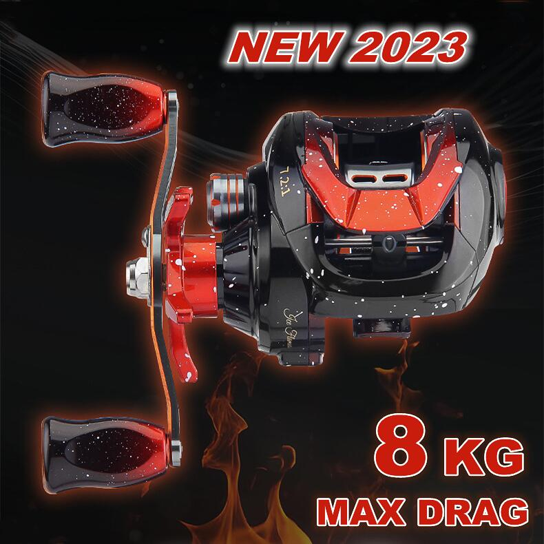 Baitcasting Reel Fishing Reel bc 8KG Max Drag 7.2:1 Saltwater Aluminium Baitcaster | Shopee ...