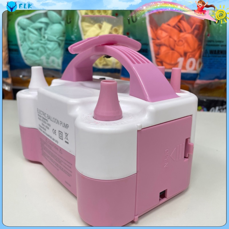 【Local shipment】Electric Birthday Balloon Pump Electric Balloon Pump Pink Double Nozzle Party ...