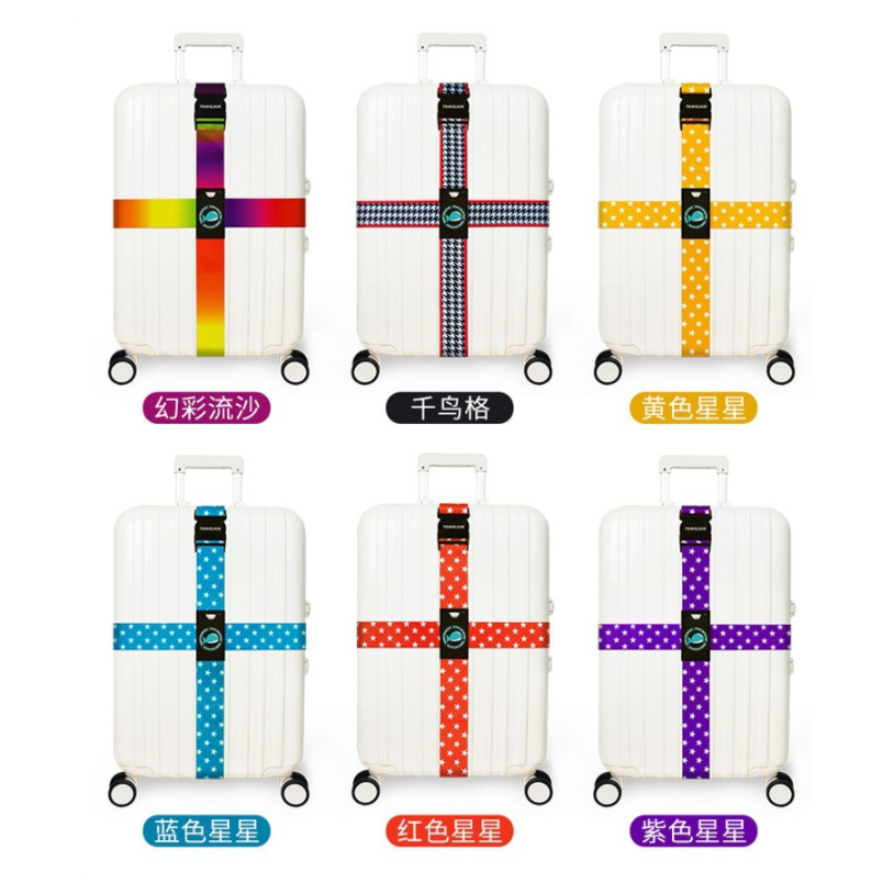 Colorful Luggage Straps No Lock Travel Baggage Tie Binding Belt Fixing ...