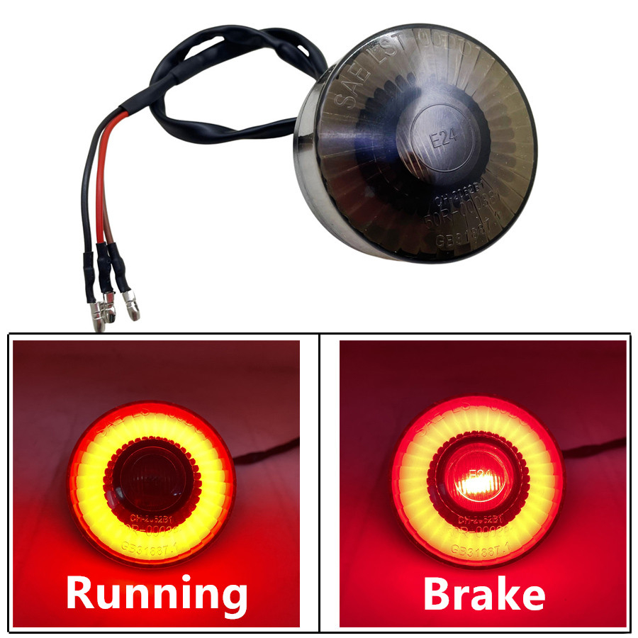 12V LED Universal Motorbike Tail Light ATV UTV Round Lamp Motorcycle ...