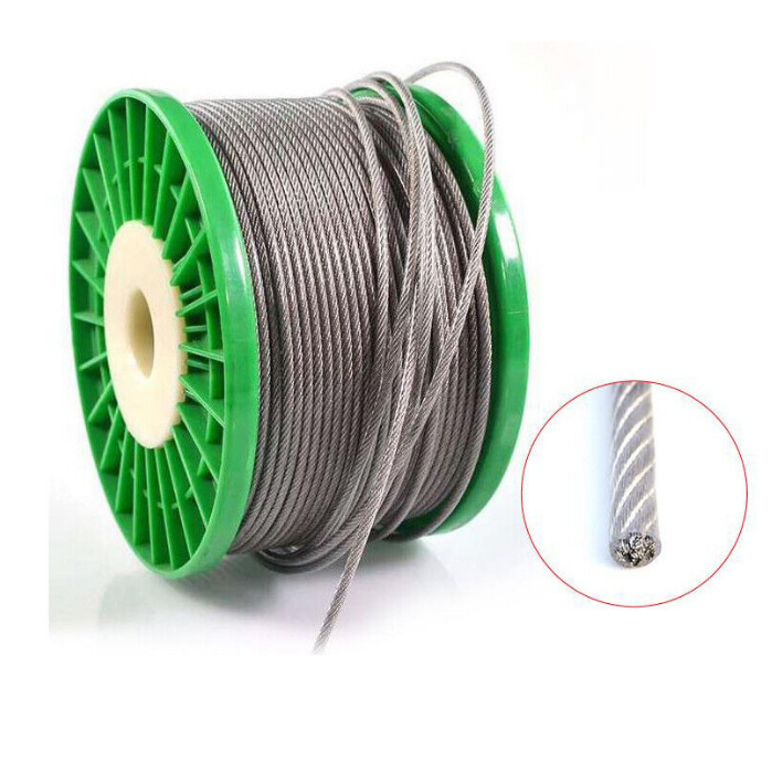 10~1 Meter Stainless Steel Wire Rope Cable PVC Plastic Coated 1mm to ...