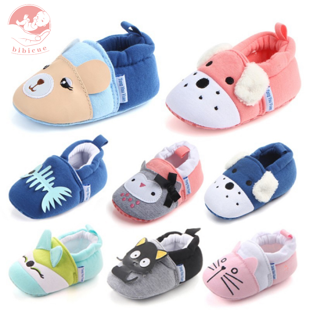 Baby Shoes Newborn Cotton Crib Boy Girls Infant Cute Bear Animal Warm ...