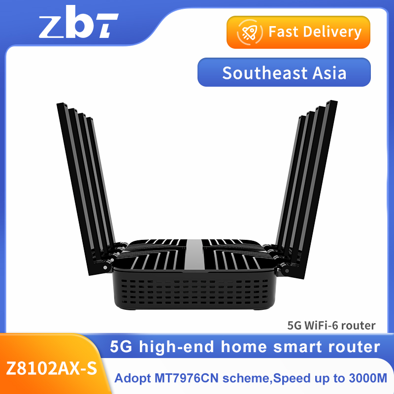 ZBT 8102-M.2-S 5G Wifi6 AX3000 Router Mesh System Modem 1WAN+4LAN 1000M ...