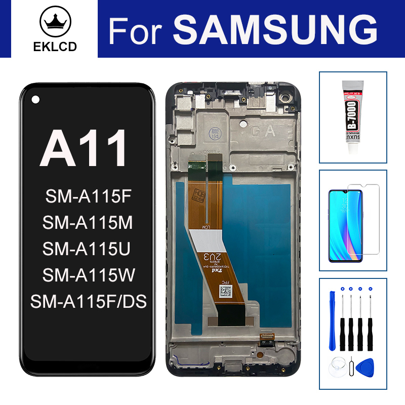 LCD For Samsung Galaxy A11 A115 SM-A115F A115M Display With Touch Screen Assembly Repair Parts ...