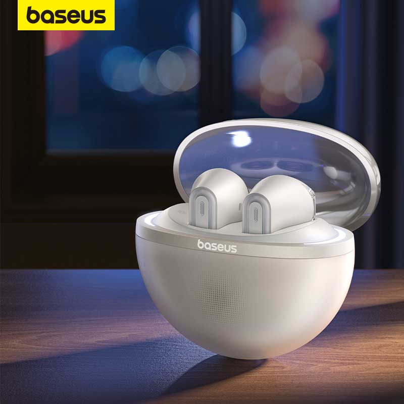Baseus E5 True Wireless Bluetooth Earbuds with Translucent Case Design ...