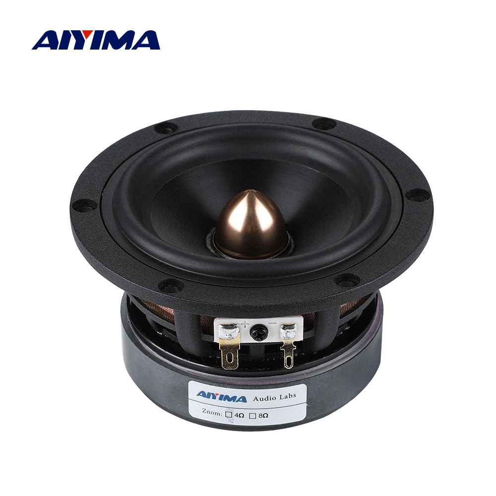AIYIMA 1Pcs 4 Inch Midrange Woofer Speaker Driver 4/8 Ohm 50W Home Theater Bass Mid-woofer ...