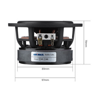 AIYIMA 1Pcs 4 Inch Midrange Woofer Speaker Driver 4/8 Ohm 50W Home Theater Bass Mid-woofer ...