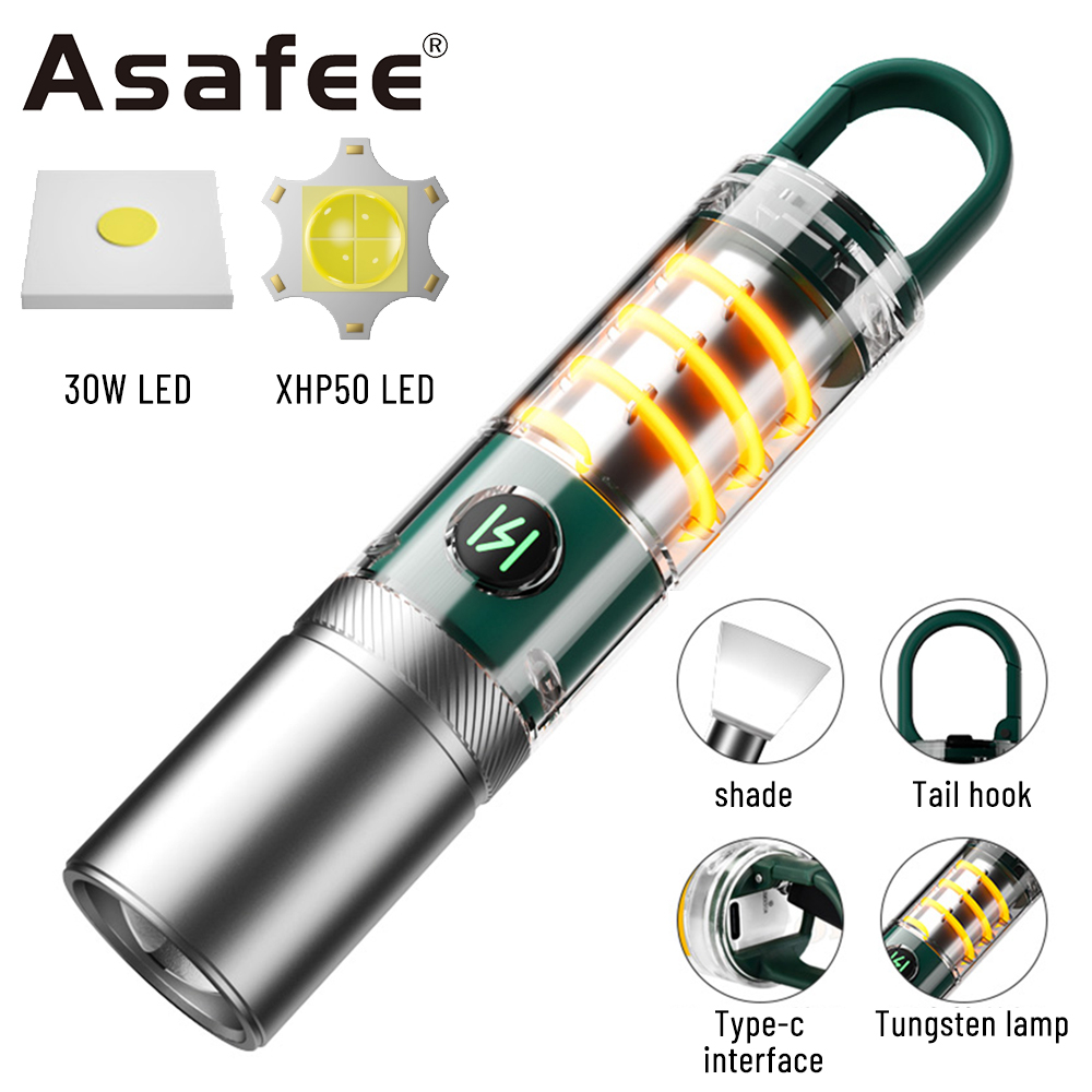 Asafee CB-936 Flashlight 800LM Camping Lamp 30W P50 LED Light Super ...